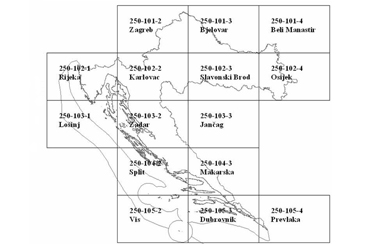 Državna geodetska uprava - Podjela na listove karata i katastarskih ...