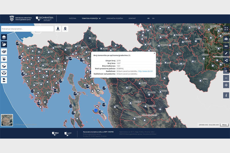 Državna geodetska uprava - Objavljeni demografski podaci i podaci mreže ...